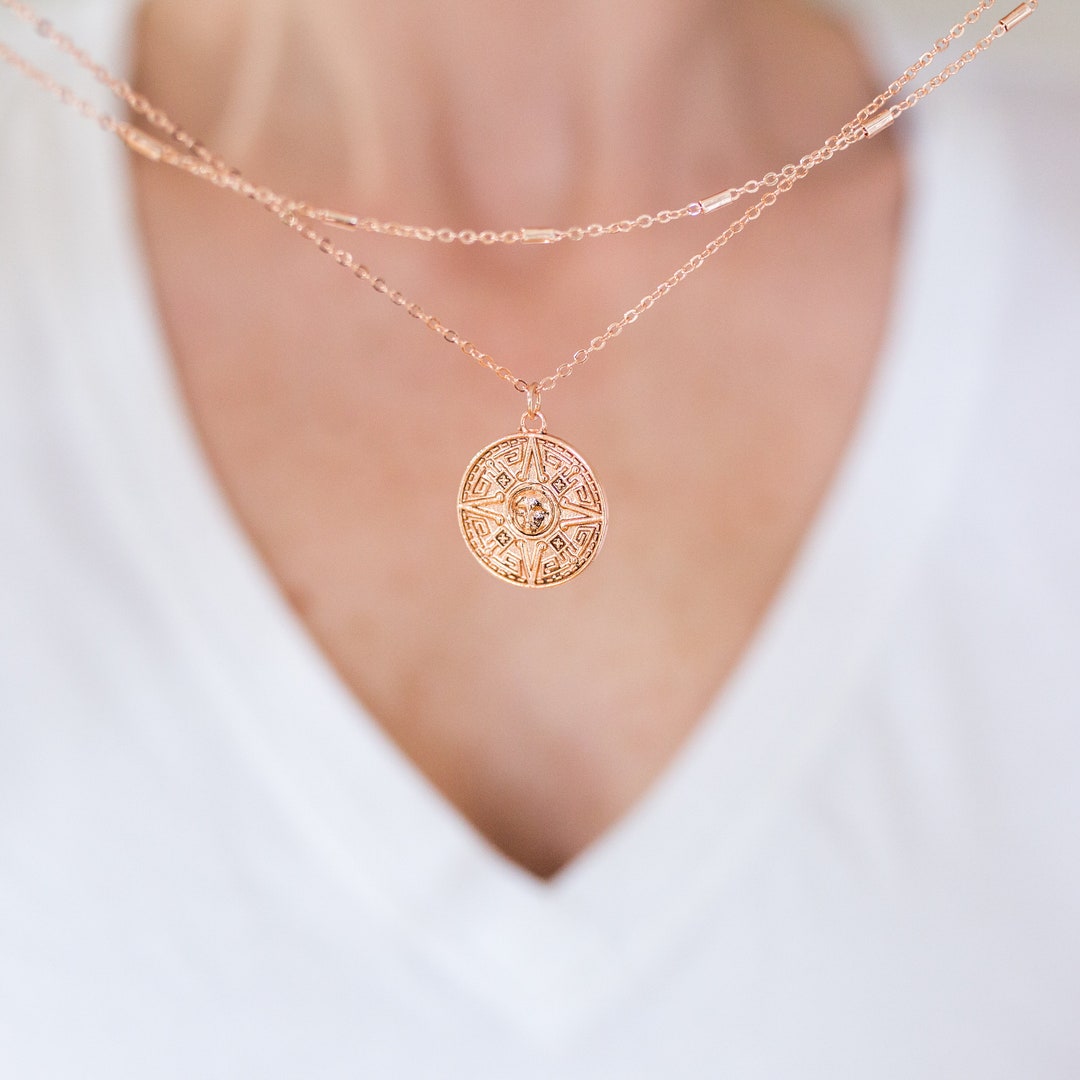 Double Layered Dainty Necklace Set- Short Chain Necklace Set, 16 ...