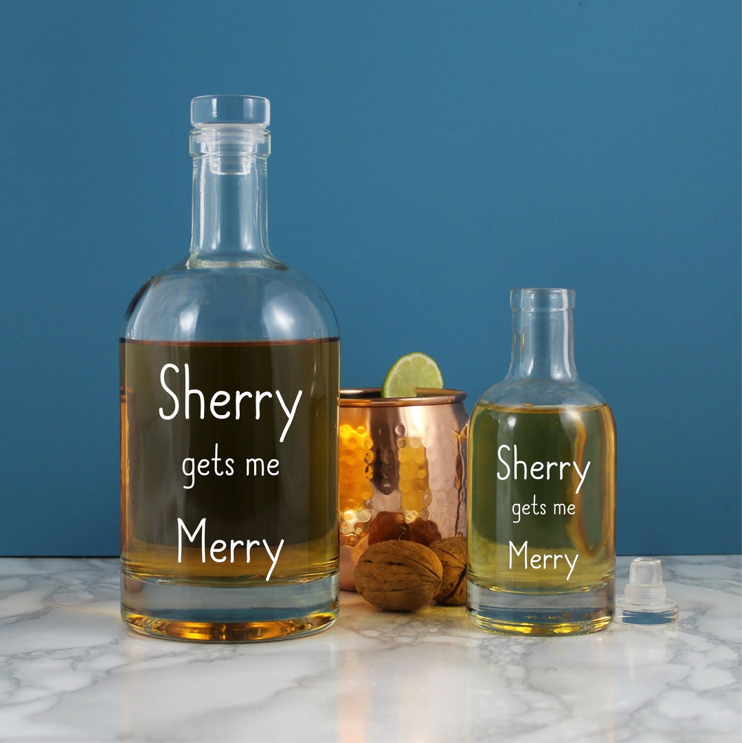 Personalised Sherry Decanter, Two Sizes, Free Personalised Reverse ...