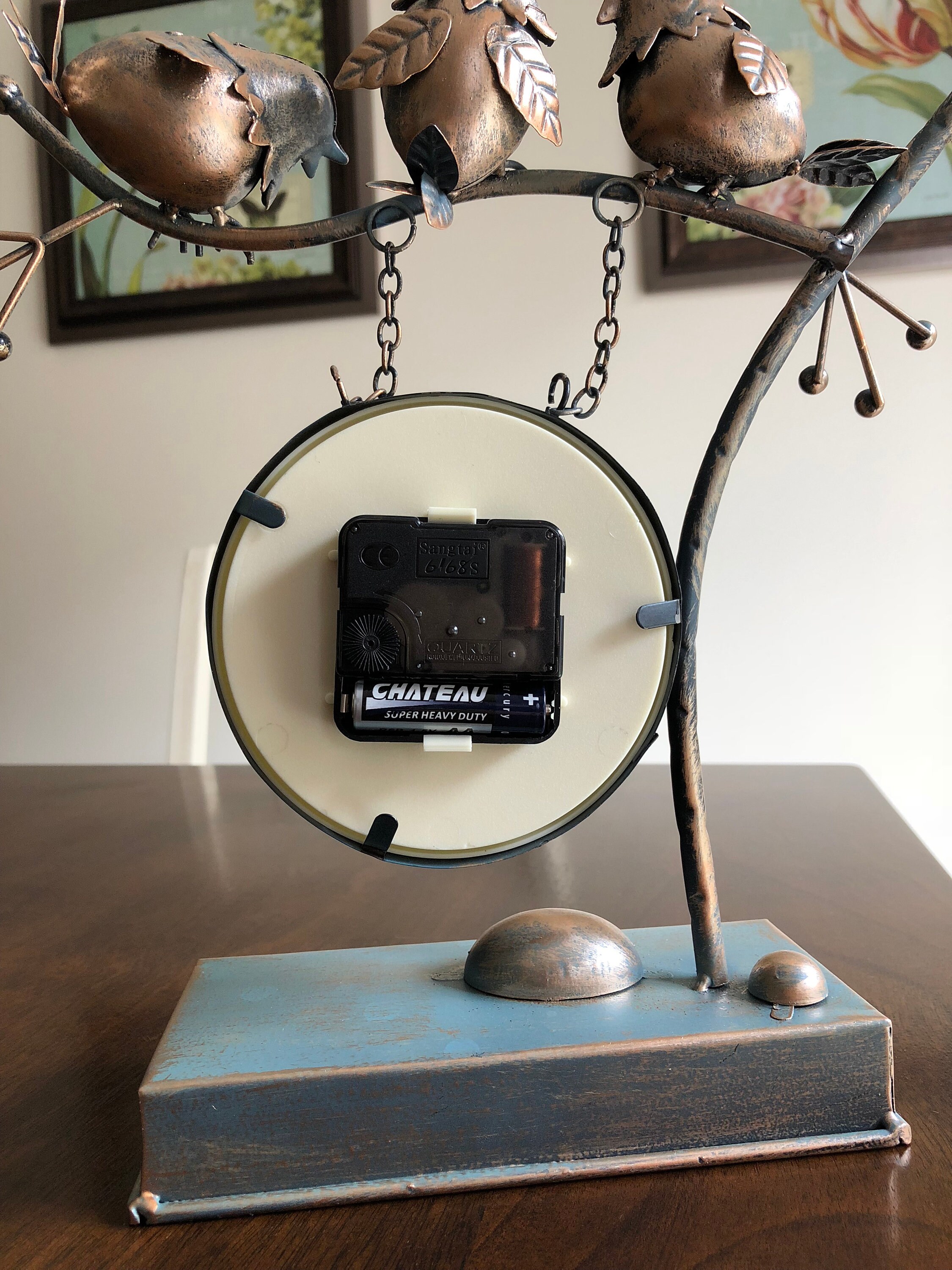 Bird Clock Metal Country Vintage Antique Clock Nice Gift - Etsy