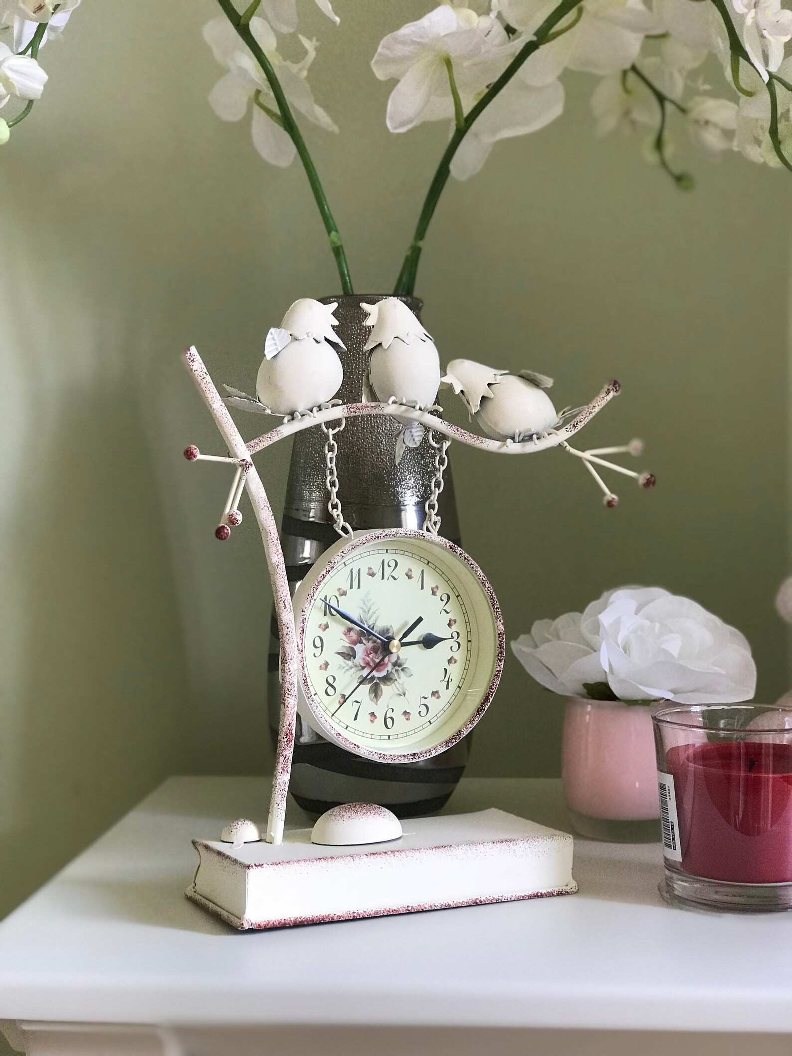 Bird Clock, Metal, Country, Vintage, Antique Clock, Nice Gift for ...