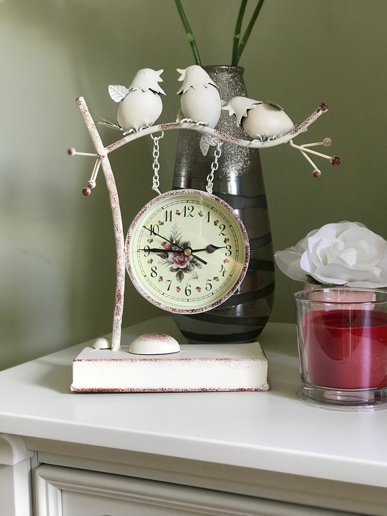 Bird Clock, Metal, Country, Vintage, Antique Clock, Nice Gift for ...