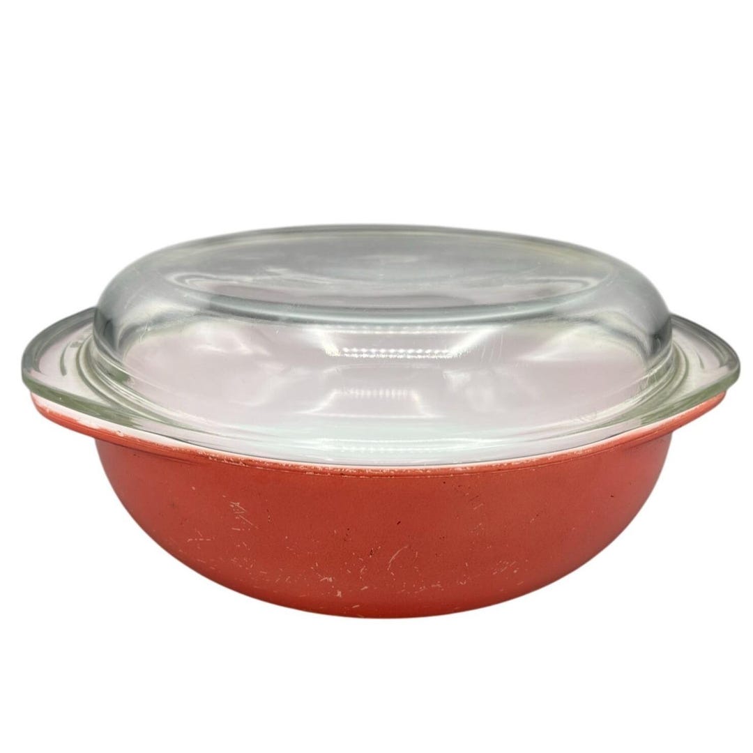 Pyrex Pink Flamingo 2qt Mixing Bowl With Lid #024 Milk Glass Cook Bake ...