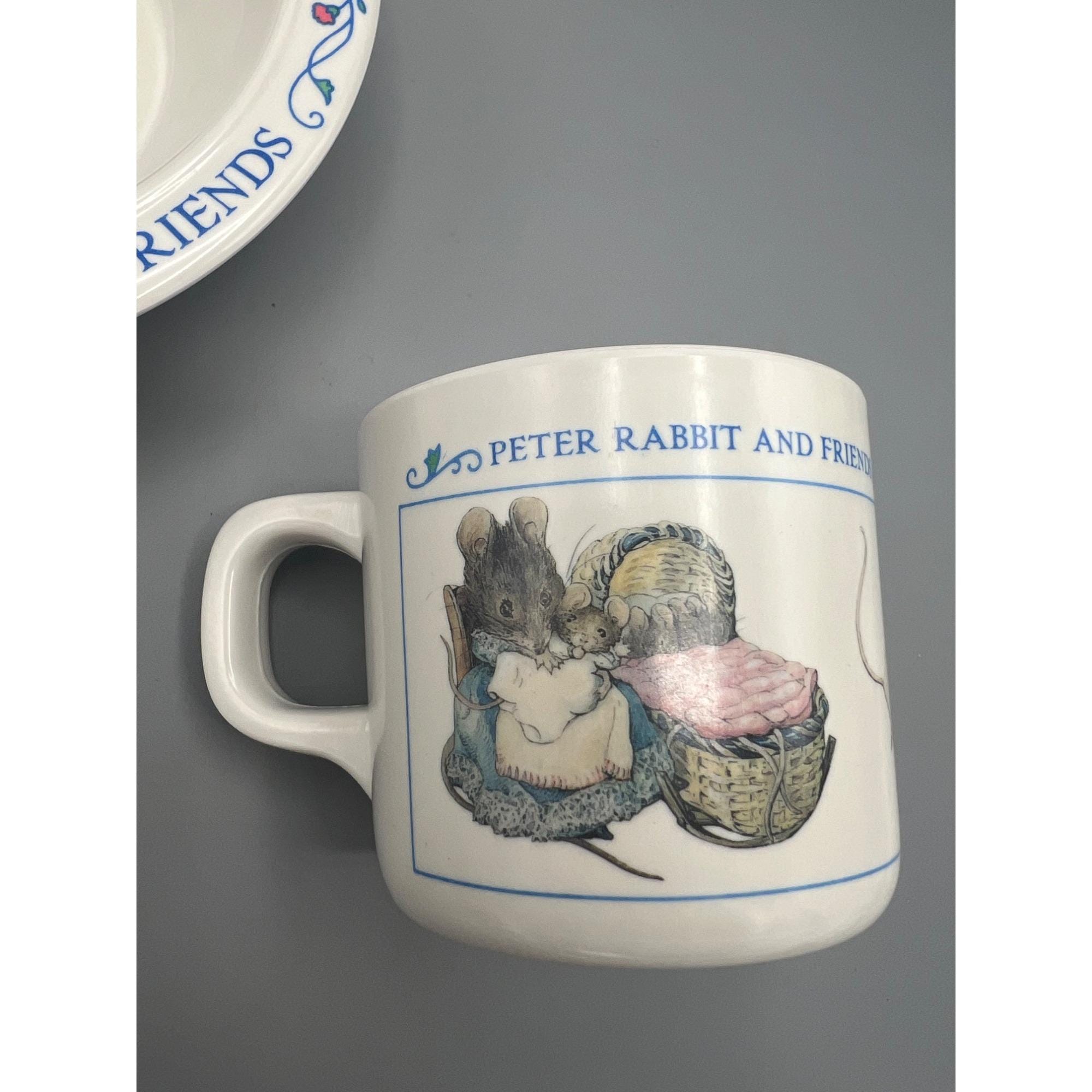 Vtg Peter Rabbit Dinner Set Plate Bowl Cup Melamine by Eden 3 Piece ...