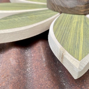 Yellow Wooden Wallflower Home Wall Decoration Handmade From Repurposed ...