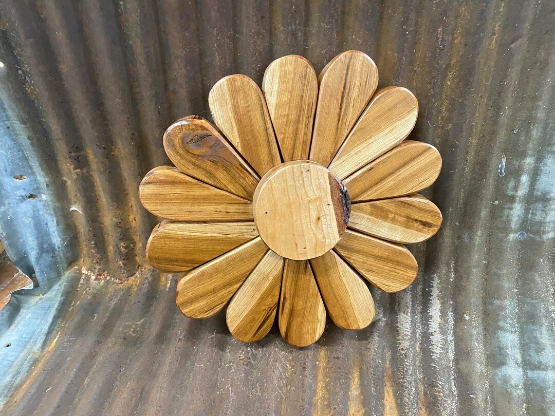 Cherry Wood Flower Handcrafted From Reclaimed Cherry Scrap Wood - Etsy