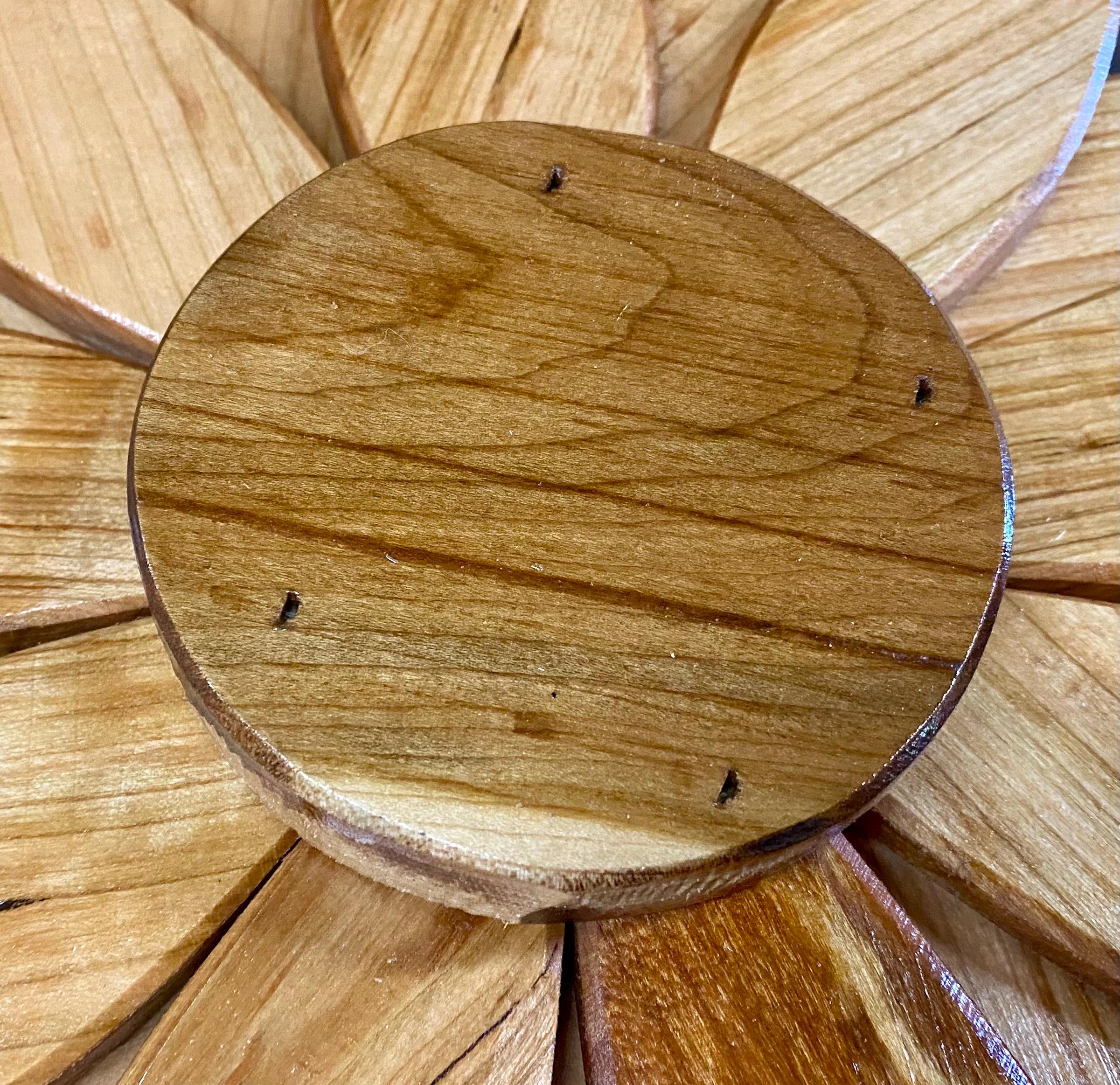 Natual Cherry Wood Flower Handmade From Reclaimed Upcycled Salvage ...