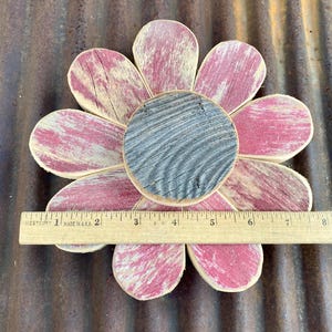 Small Rustic Red Barn Wood Flower Home Wall Art Handcrafted From All ...
