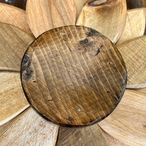 Natural Wood Finish Maple Flower Wall Decoration Crafted From Reclaimed ...