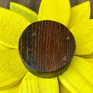 Mini Bright Yellow Wooden Flower Crafted From Salvaged Rough Sawn Pine ...