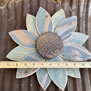 Gray Wooden Wallflower Home Wall Art Handcrafted From Upcycled ...