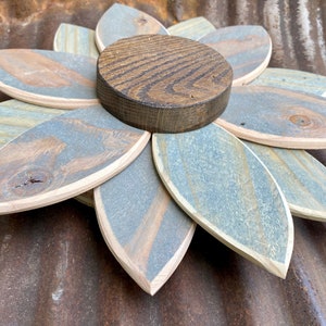 Gray Wooden Wallflower Home Wall Art Handcrafted From Upcycled ...