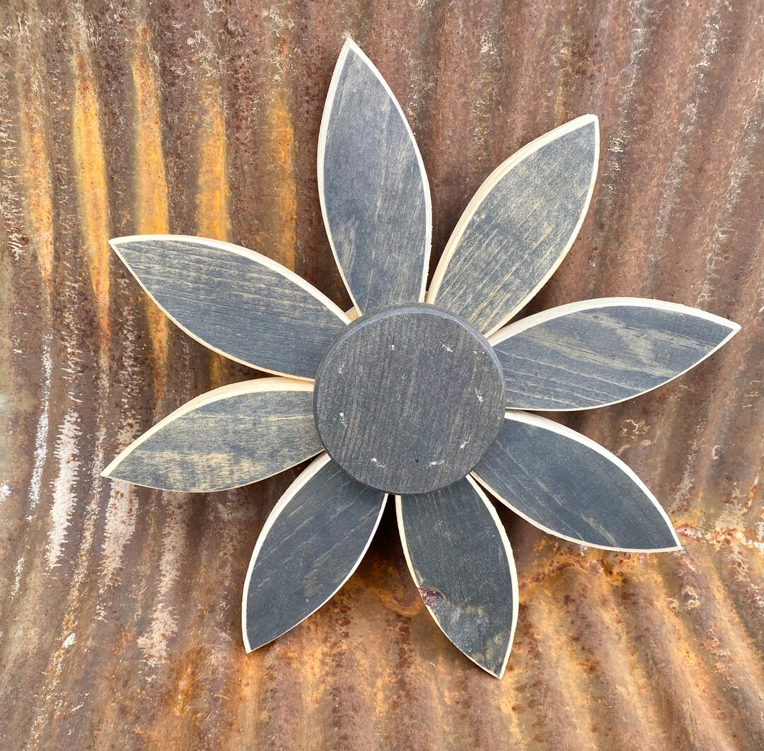 Black Wooden Wallflower Home Wall Decoration Handcrafted From ...