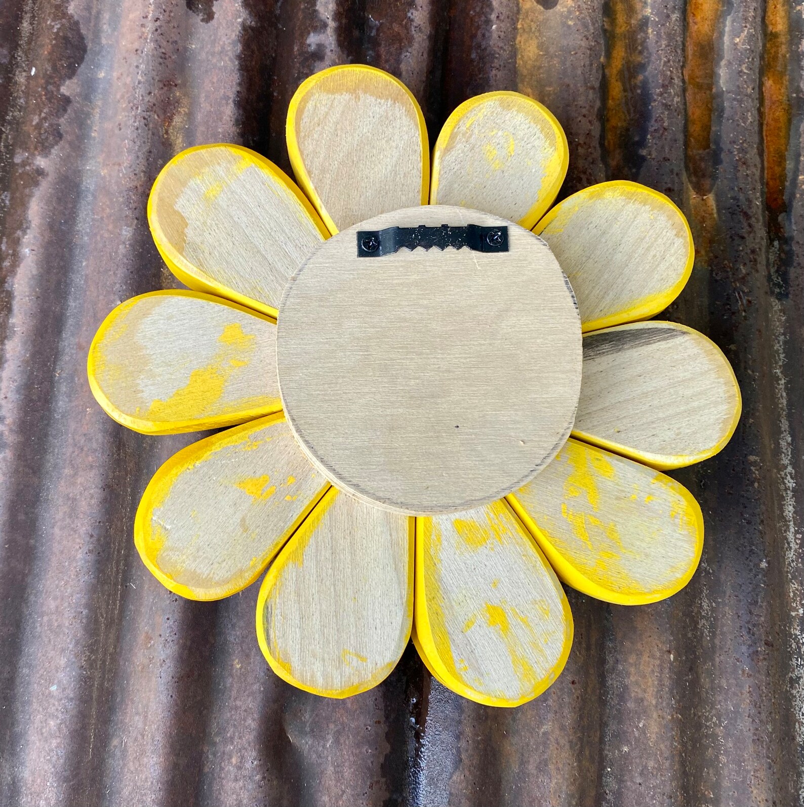 Miniature Dark Yellow Wooden Flower Wall Decoration - Etsy