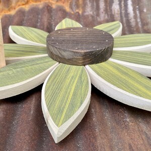 Yellow Wooden Wallflower Home Wall Decoration Handmade From Repurposed ...