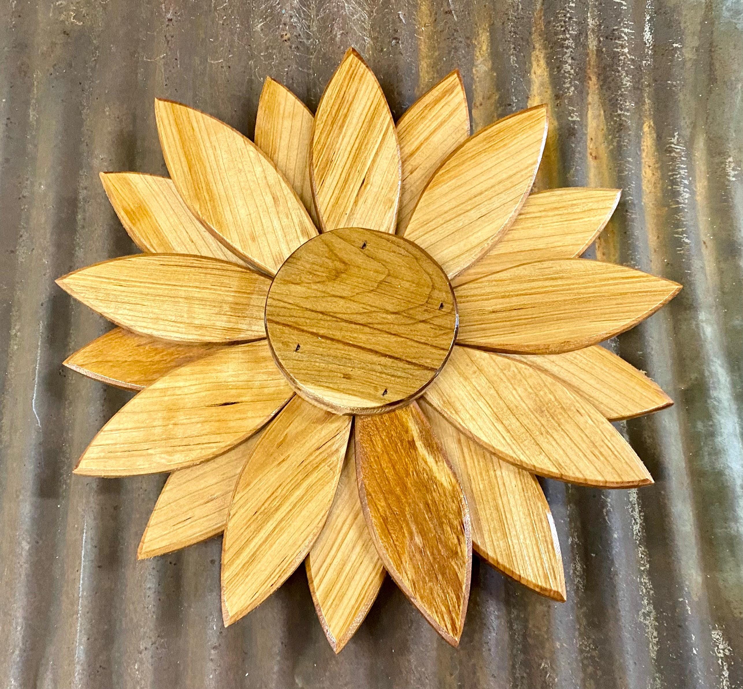 Natual Cherry Wood Flower Handmade From Reclaimed Upcycled Salvage ...