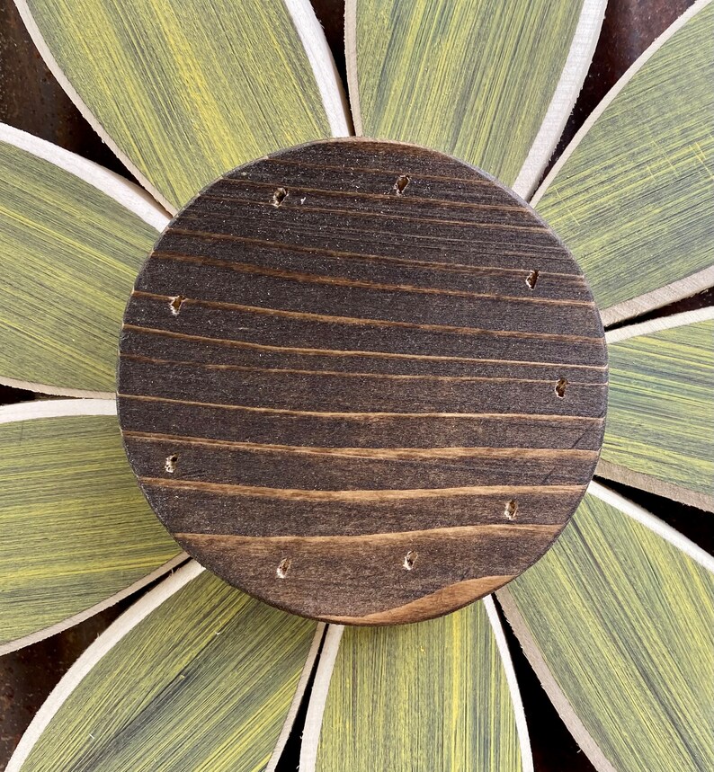 Yellow Wooden Wallflower Home Wall Decoration Handmade From Repurposed ...