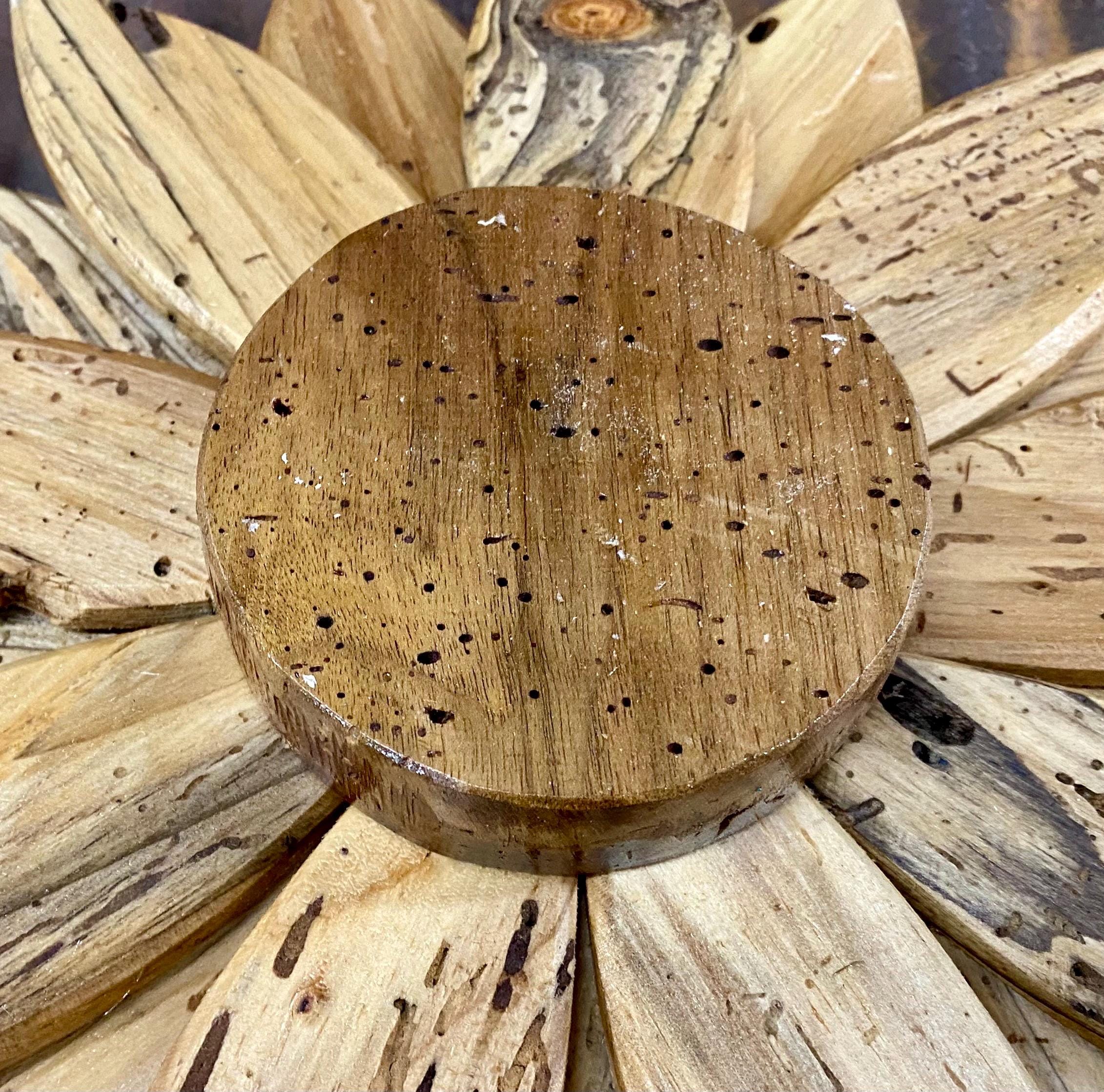 Unique One of a Kind Worm Wood Flower Wall Accent Handmade From ...