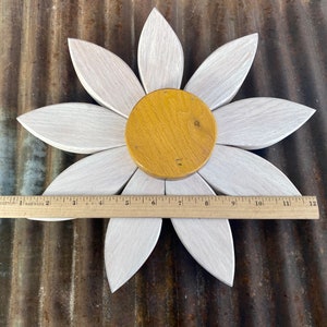 White Wooden Daisy Wallflower Handmade From Salvaged Reclaimed Oak - Etsy