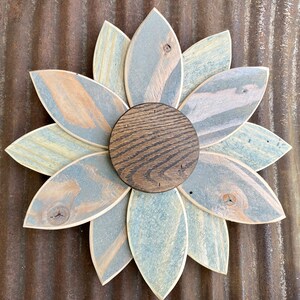 Gray Wooden Wallflower Home Wall Art Handcrafted From Upcycled ...
