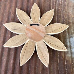 Yellow Wooden Wallflower Home Wall Decoration Handmade From Repurposed ...
