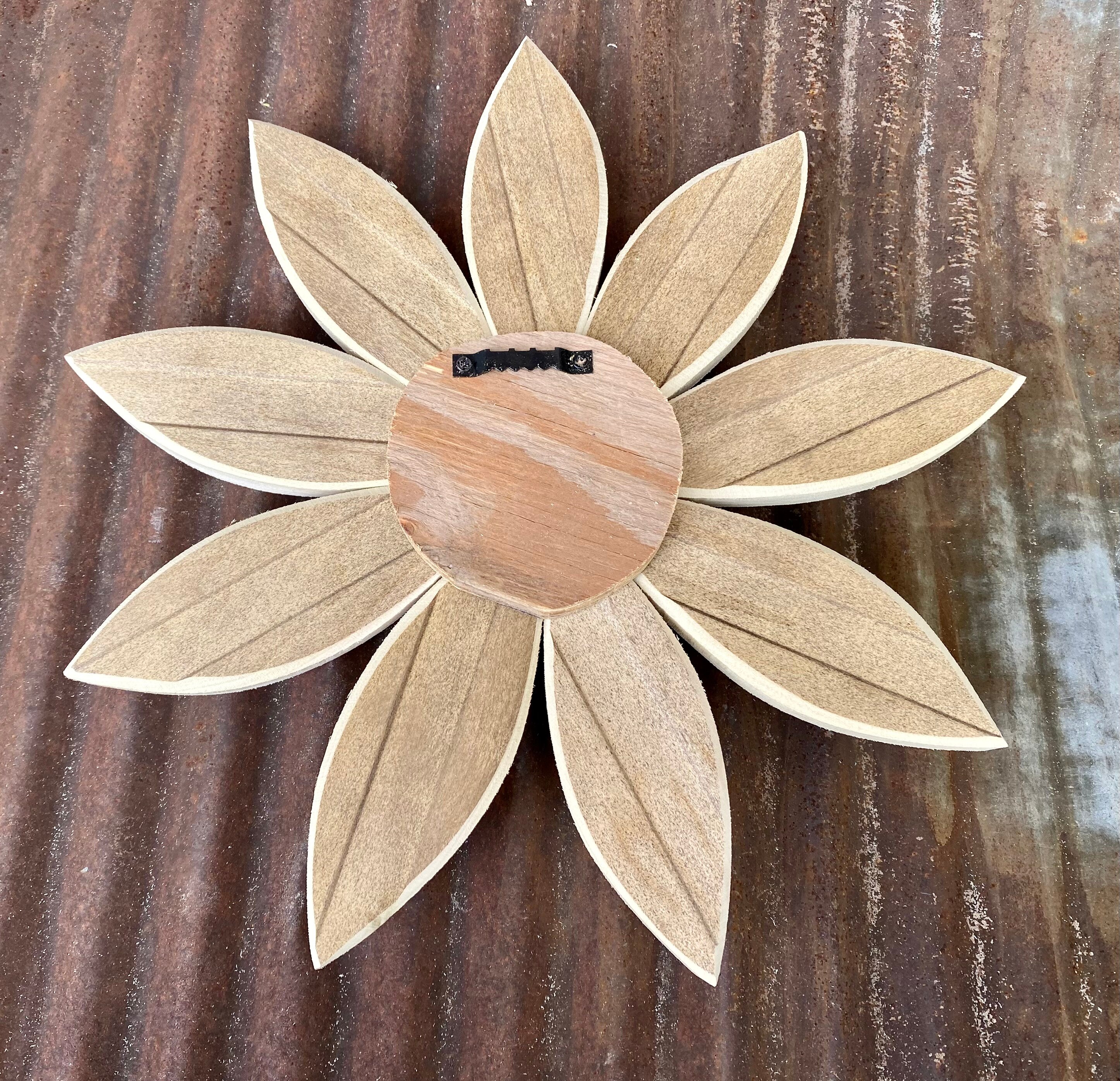 Yellow Wooden Wallflower Home Wall Decoration Handmade From Repurposed ...