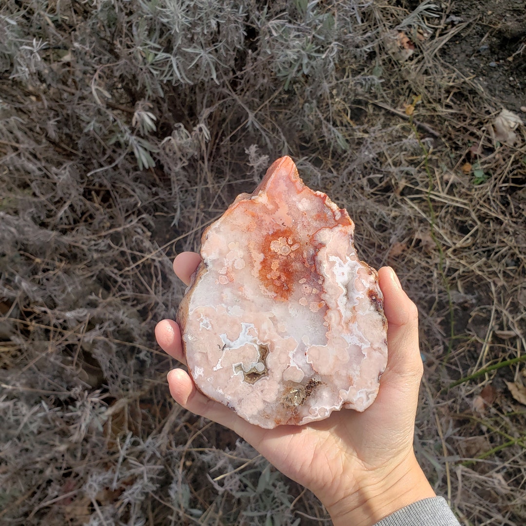 Carnelian Flower Agate Slab From Madagascar - Etsy