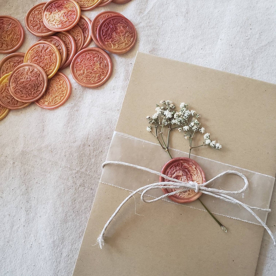 Leaf Pattern Made to Order Custom 25mm Wax Seal Adhesives for ...