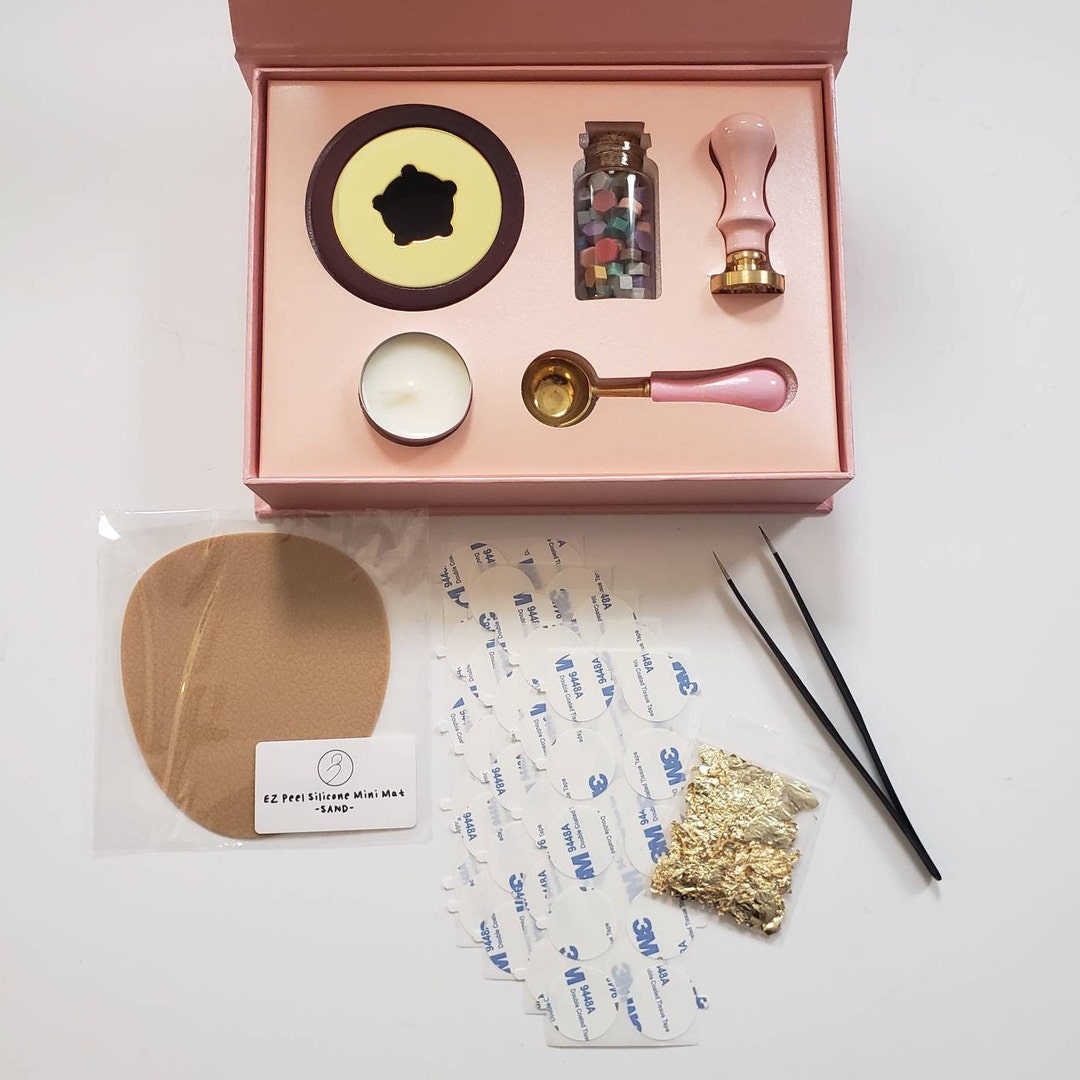 Sealing Wax Full Kit With Stove / 25mm Pastel Handle Stamp / Foil / EZ ...