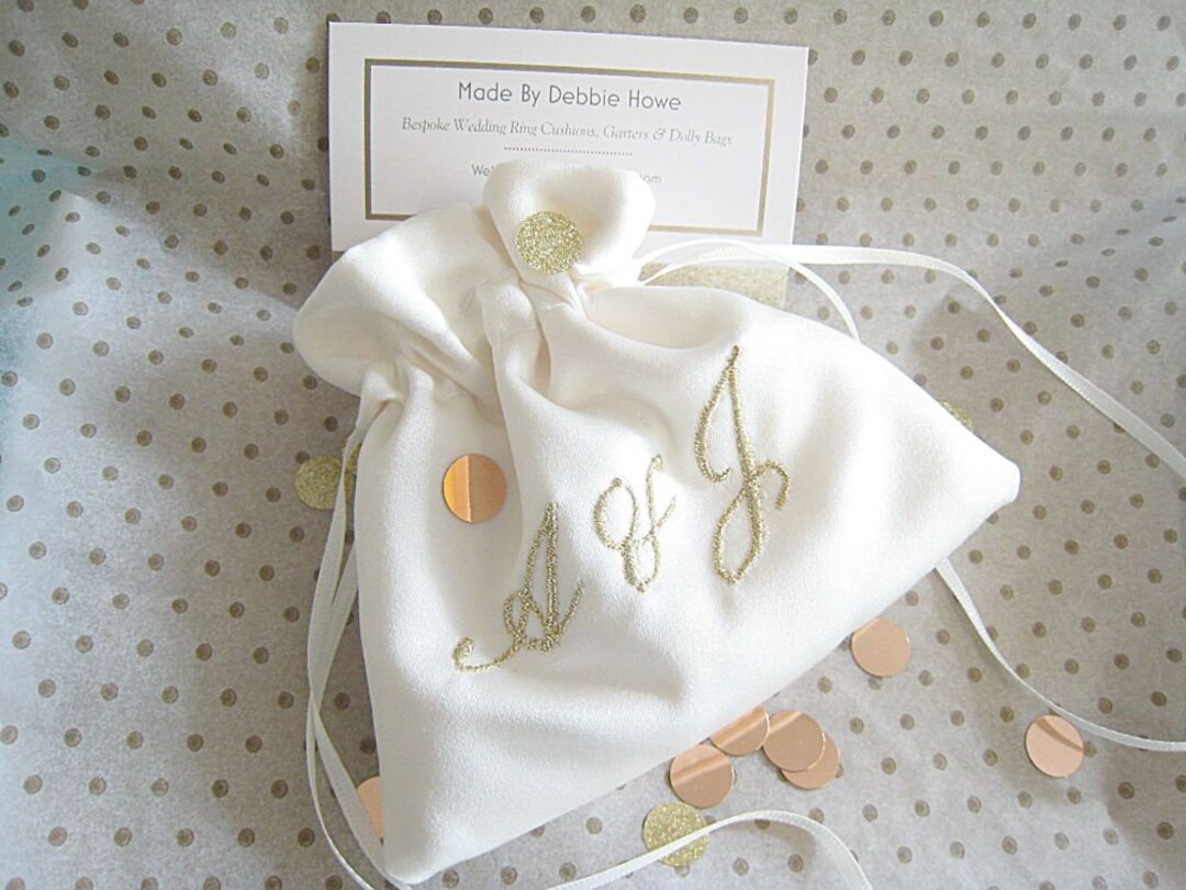 Personalised Wedding Ring Pouch Bag | Ring Bearer Bag | Wedding Ring ...