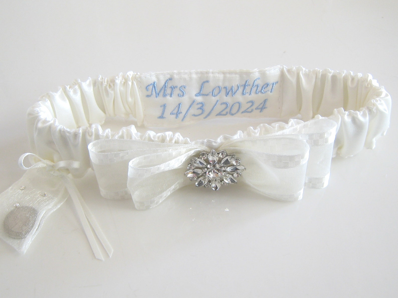2024 Personalised Garters Wedding Garter Handmade Wedding Garter ...