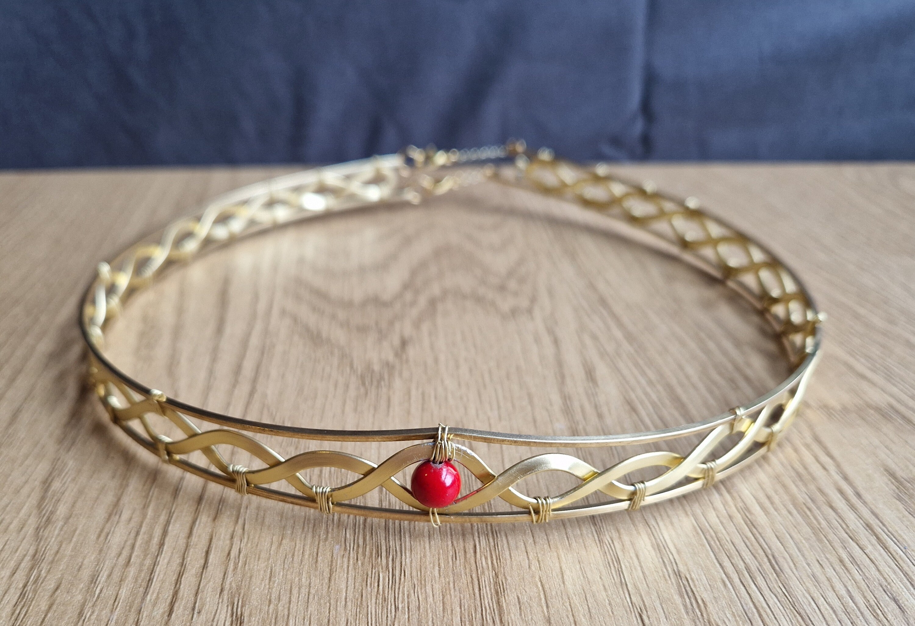 Medieval Jade Circlet Renfaire Tiara Red Jade Bead Crown - Etsy