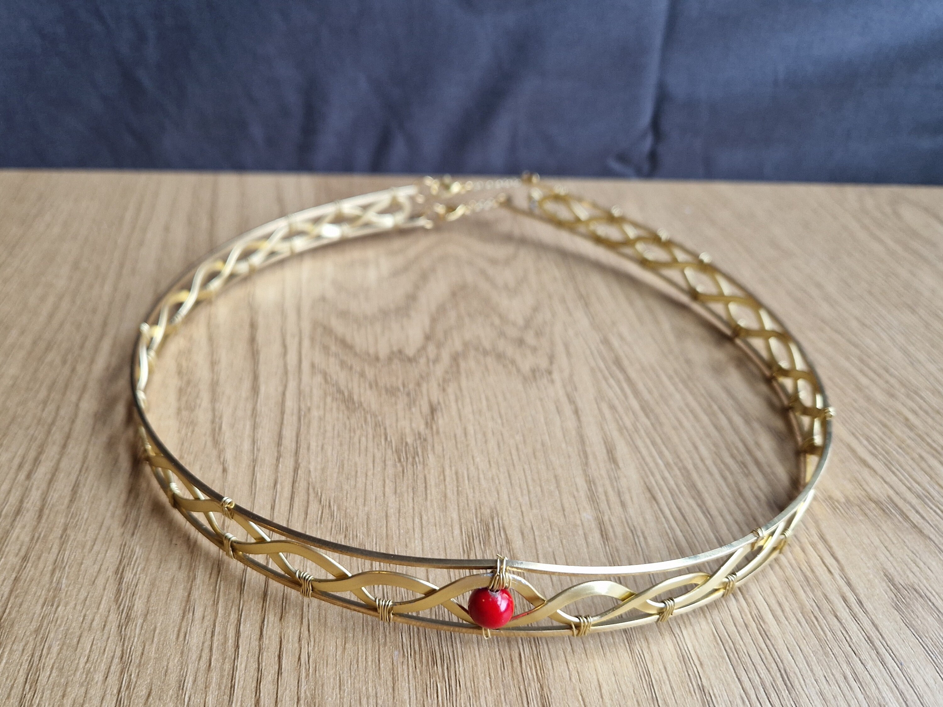 Medieval Jade Circlet Renfaire Tiara Red Jade Bead Crown - Etsy