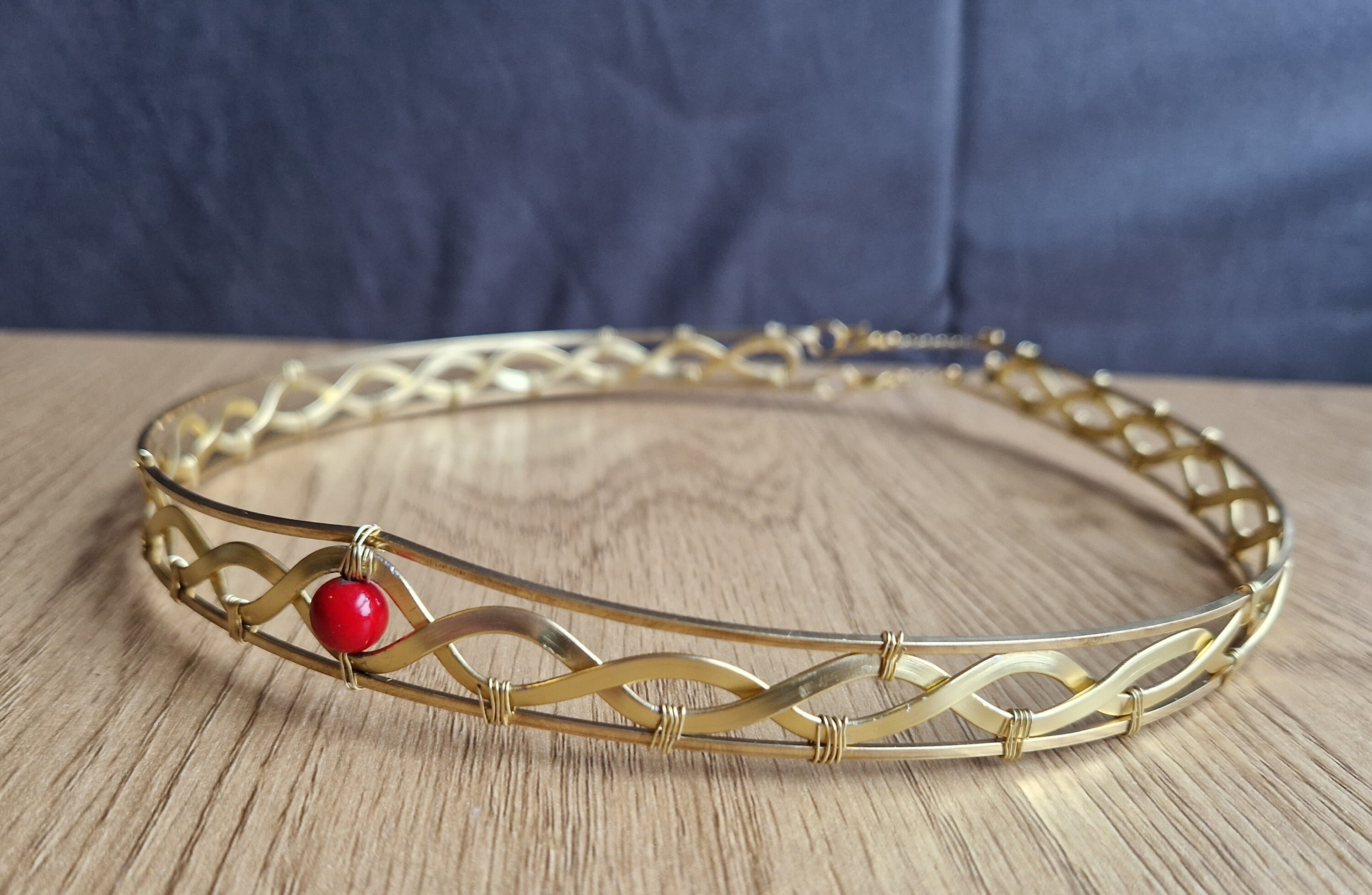 Medieval Jade Circlet Renfaire Tiara Red Jade Bead Crown - Etsy