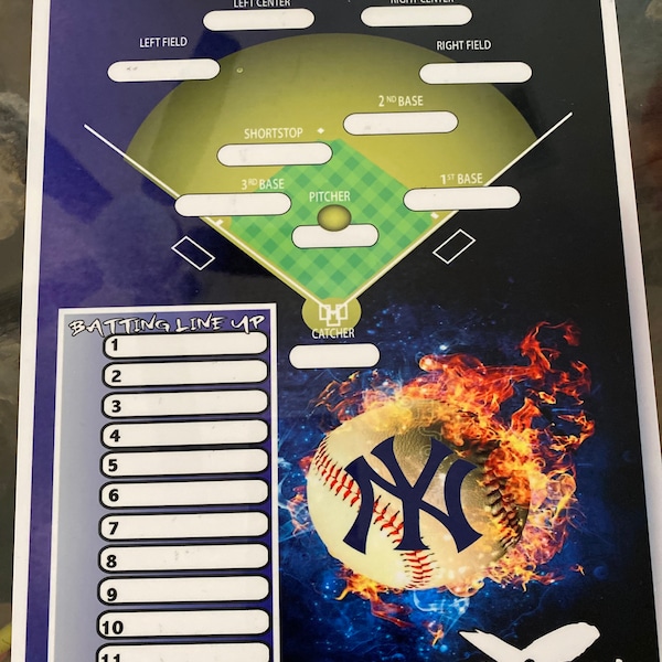 Magnetic Baseball Lineup Board - Etsy