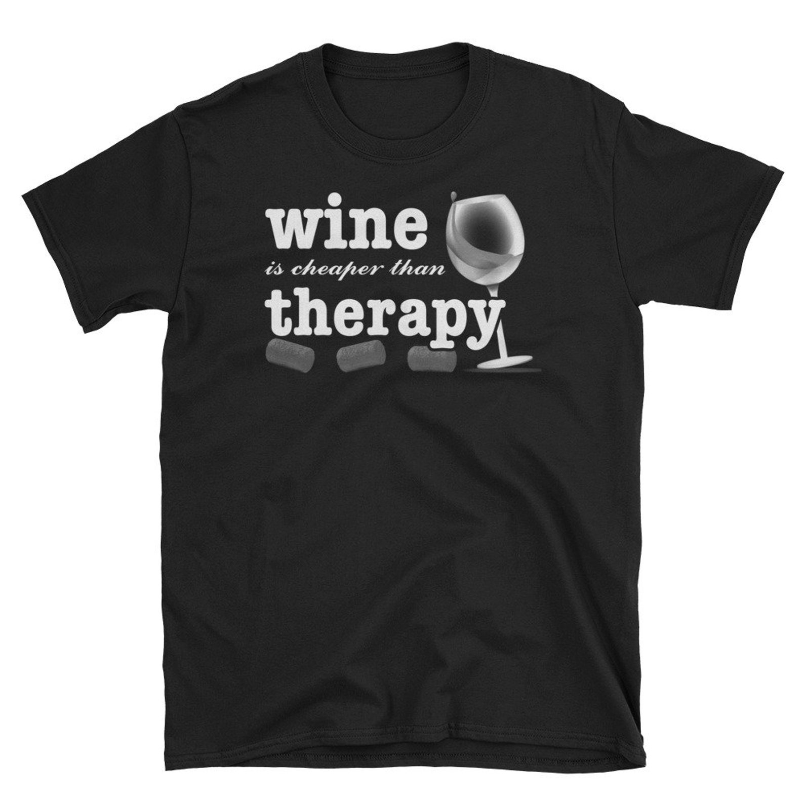 Funny Wine Shirt Wine Therapy Shirt Wine Lover Shirt Gift Wine is ...