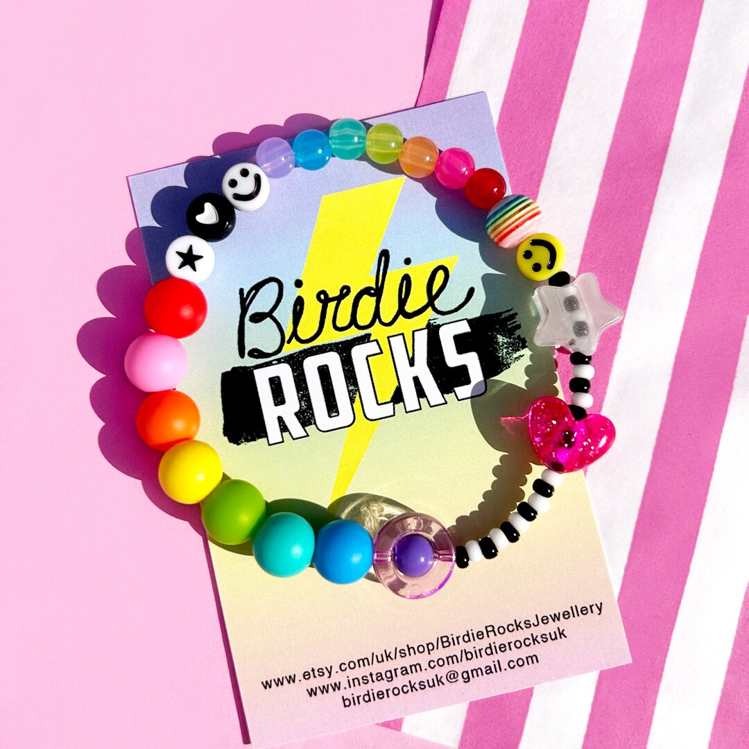 Fidget Sensory Bracelet for Anxiety Relief/adhd Autism. Rainbow Colours ...
