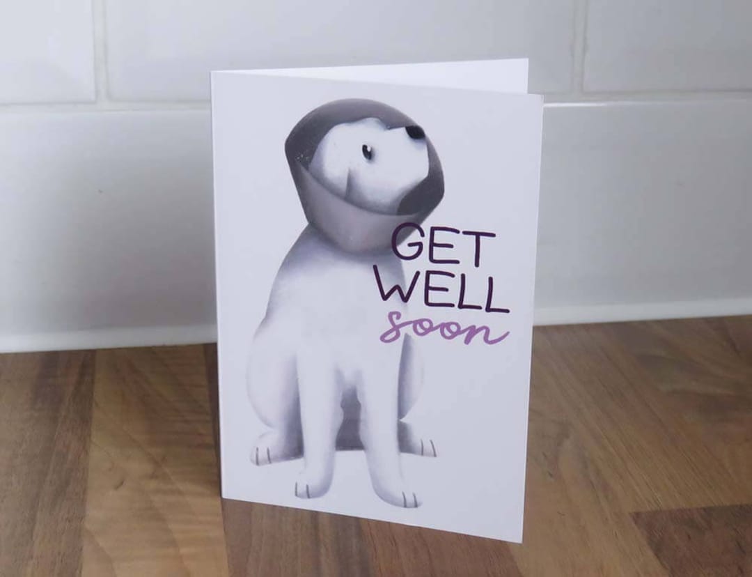 Get Well Soon Dog Card - Etsy