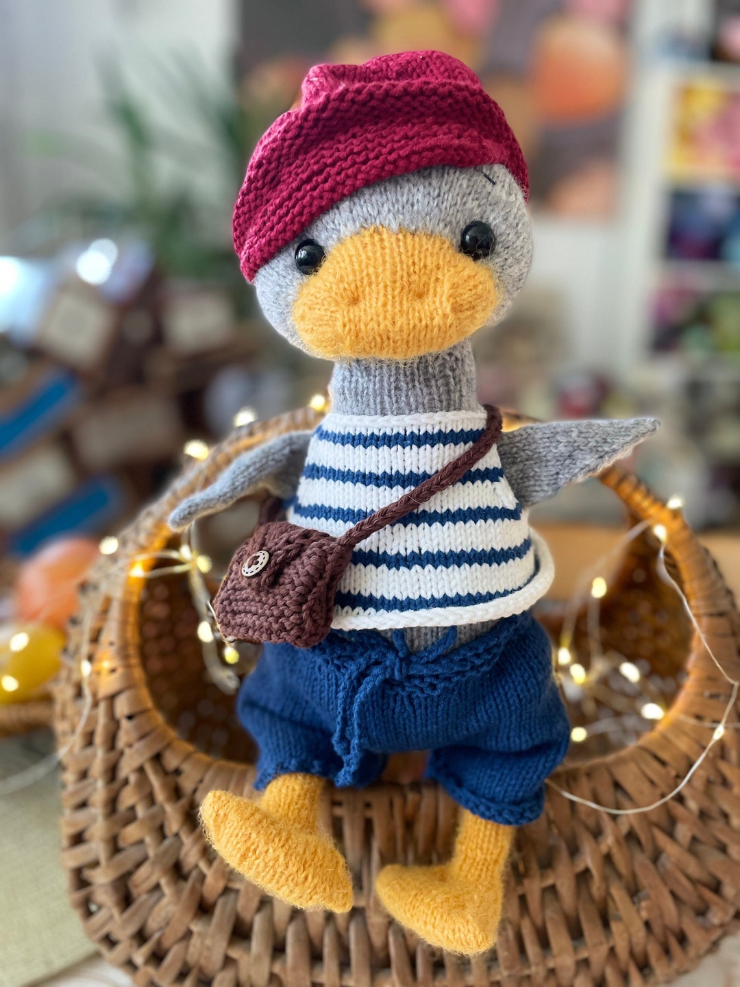 Stuffed Goose Toy, Knitted Animals, Handmade Toy, Baby Gift, Ready Toy ...