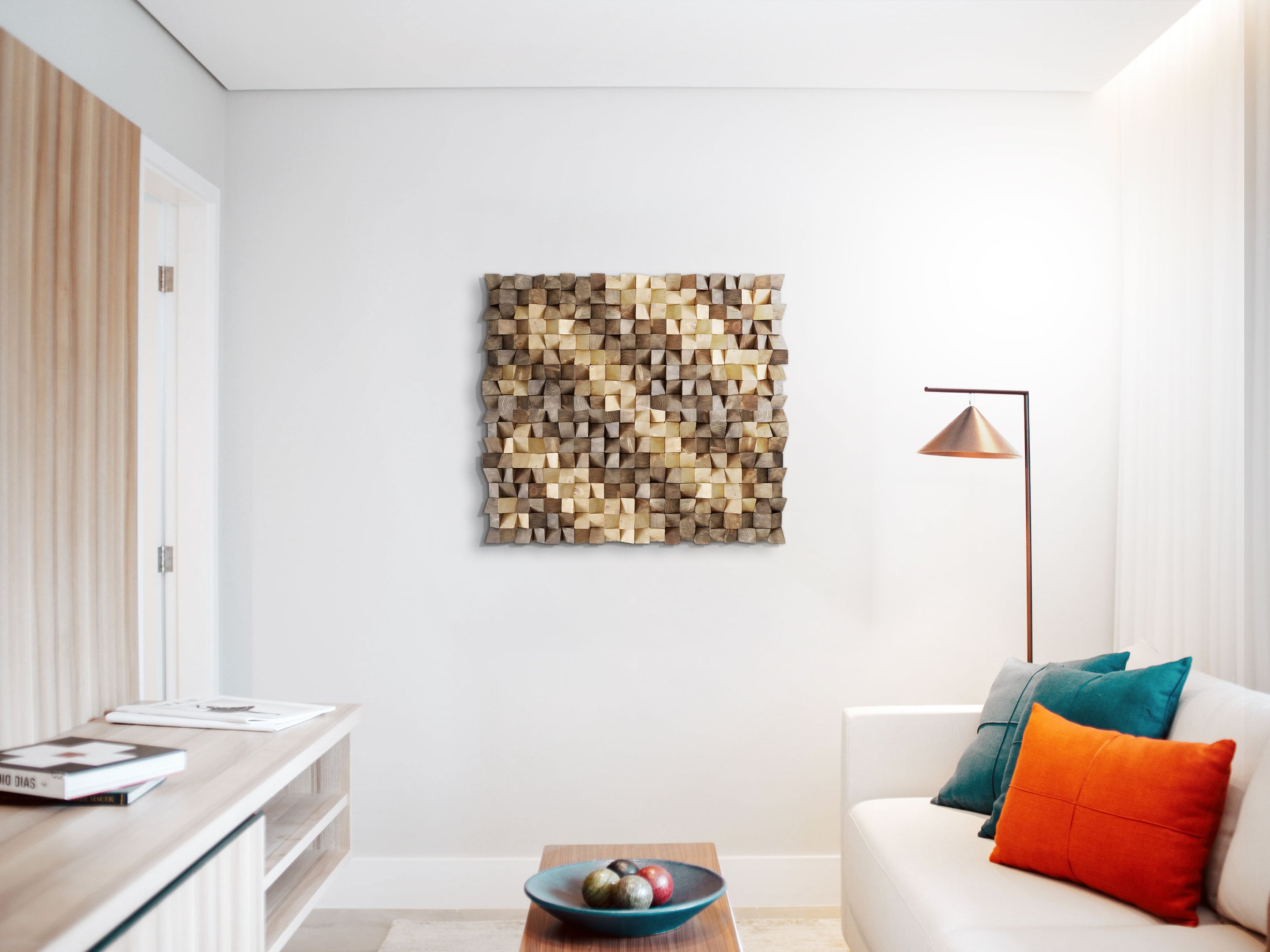 Linear Wall Art - Wooden Wall Art Mosaic Extra Large Wall Art for ...