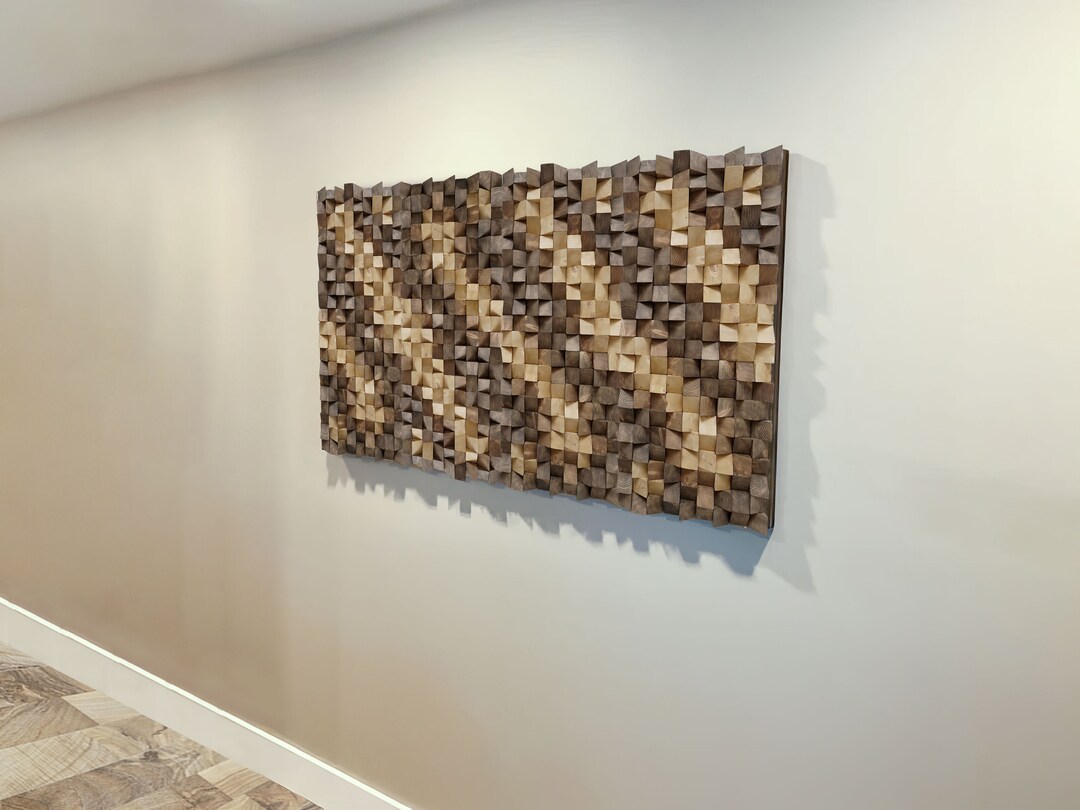 Linear Wall Art - Wooden Wall Art Mosaic Extra Large Wall Art for ...