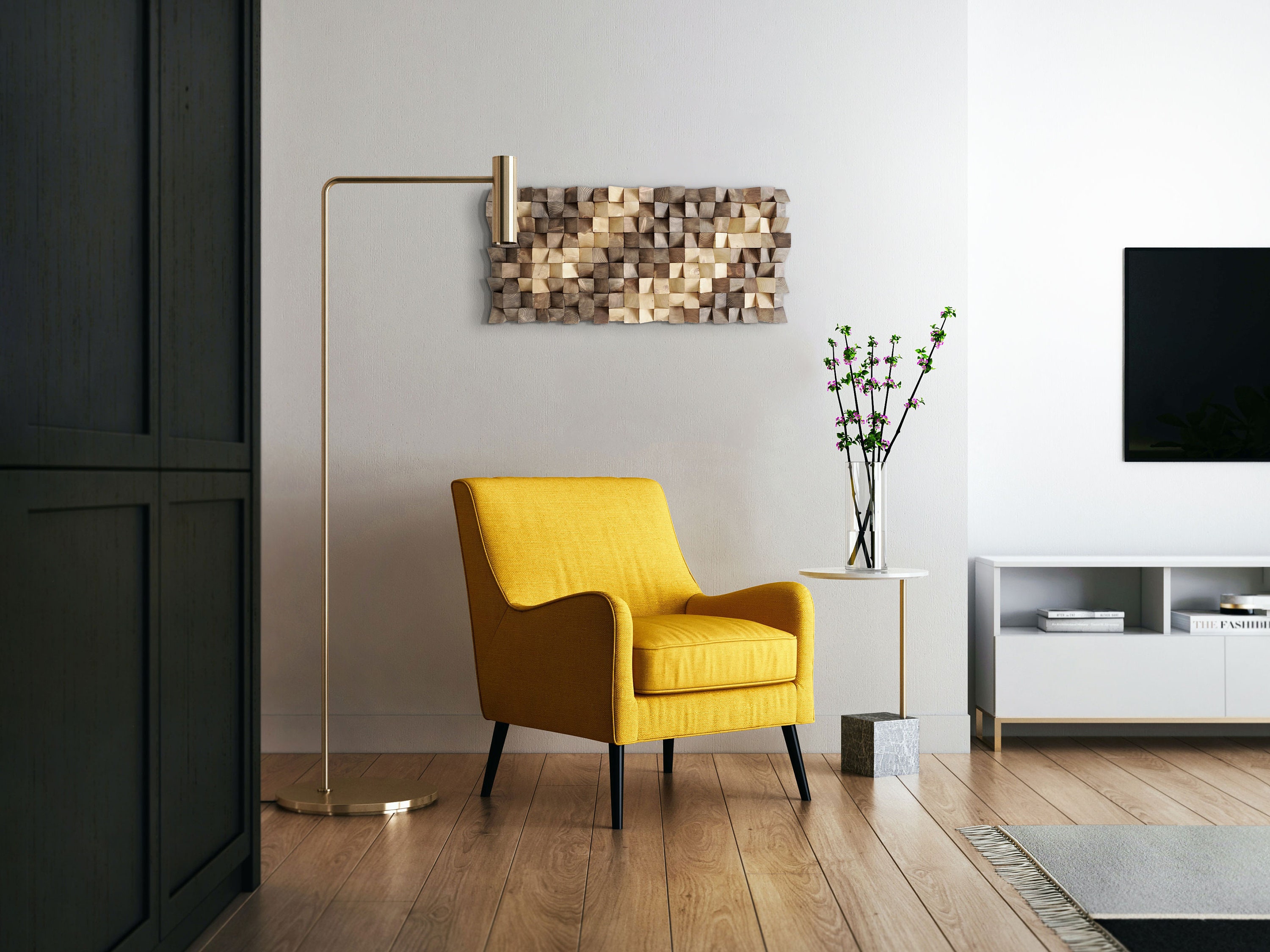 Linear Wall Art - Wooden Wall Art Mosaic Extra Large Wall Art for ...