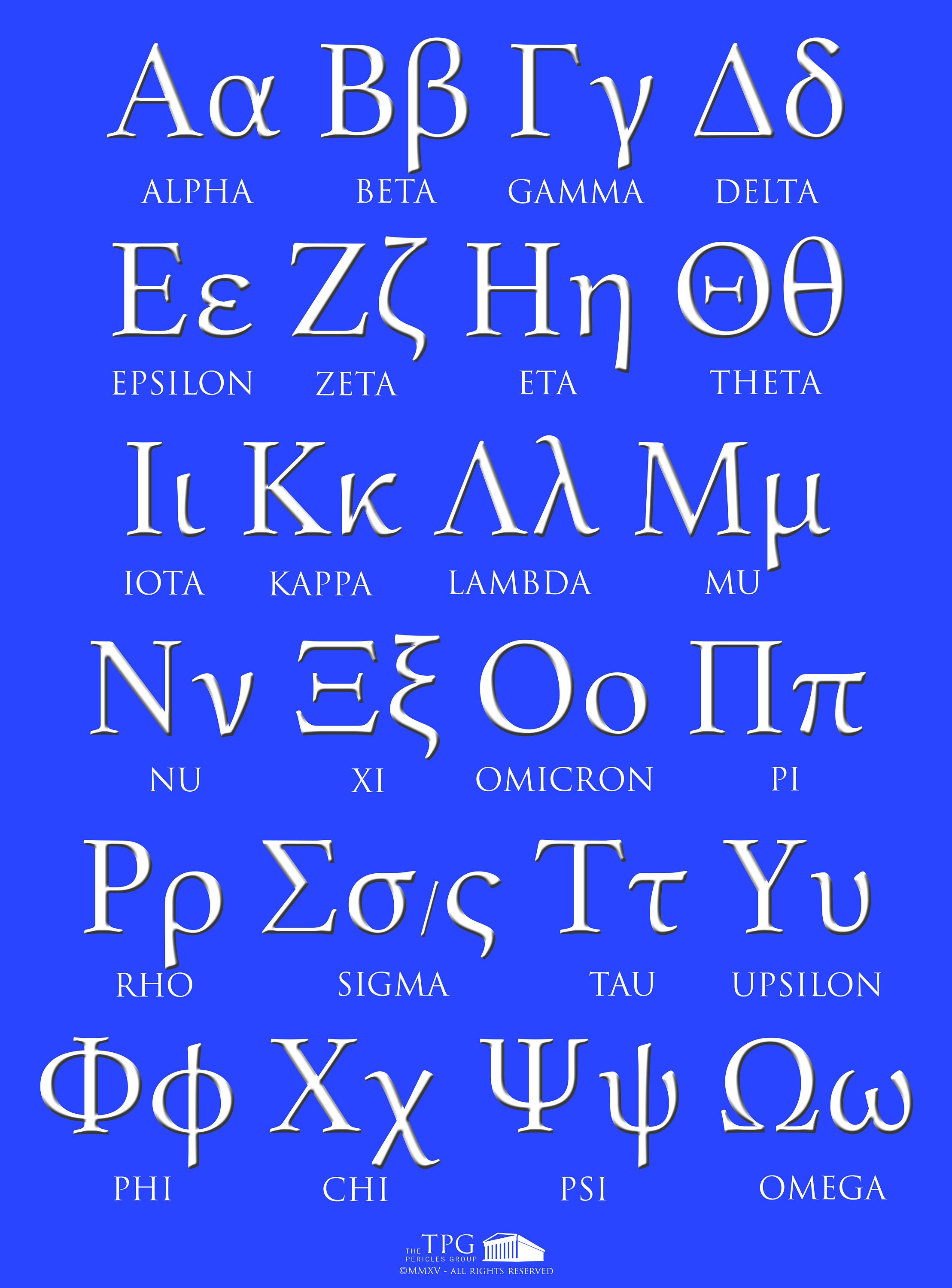 Greek Alphabet Digital Poster - Etsy