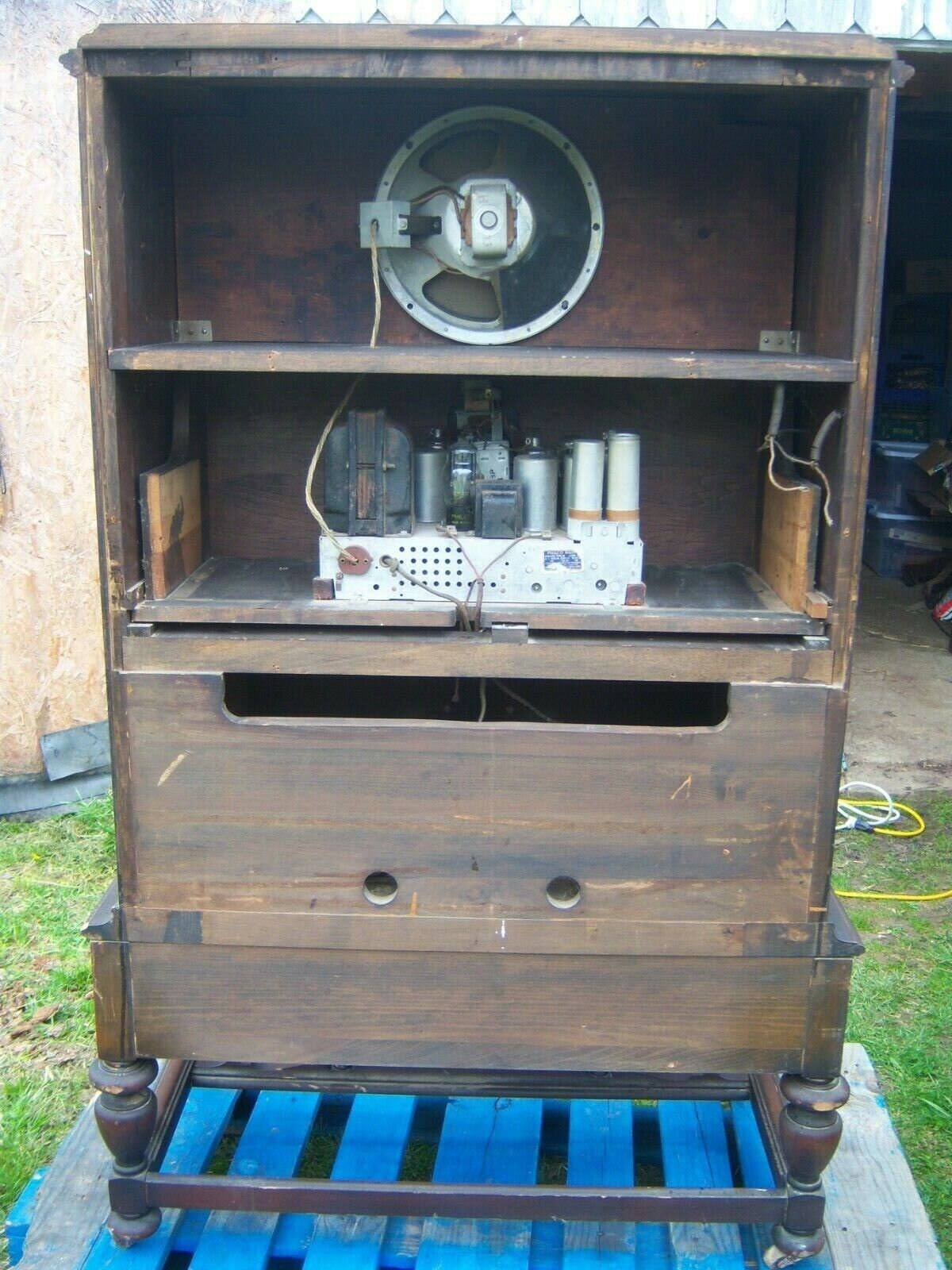 Rare Ornate 1920s Federal Radio Model F45-60 Orthosonic Tall Cabinet ...