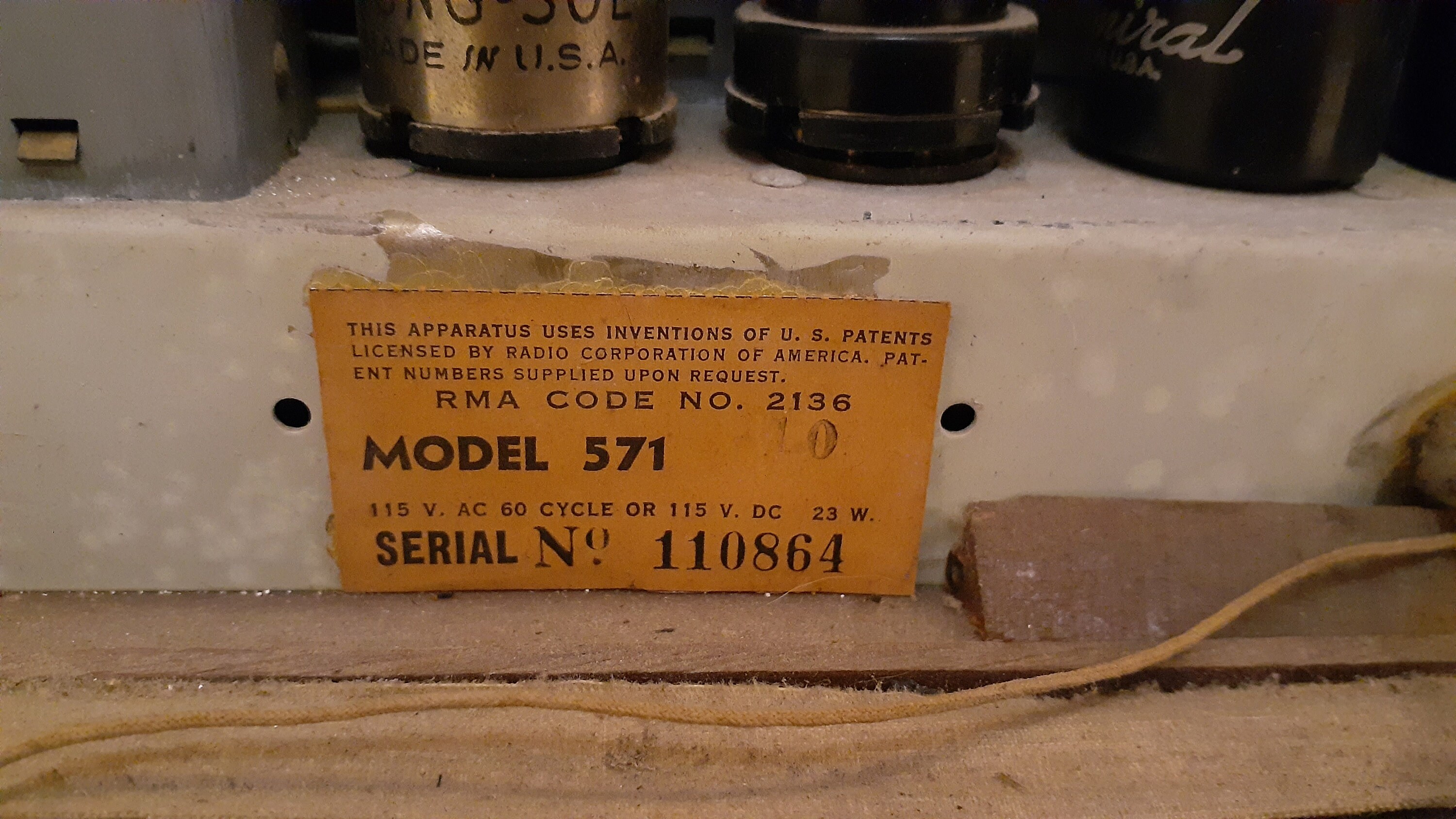 Vintage RARE 1946 Detrola Model 571 AM Radio Wood Case Working & Tested ...