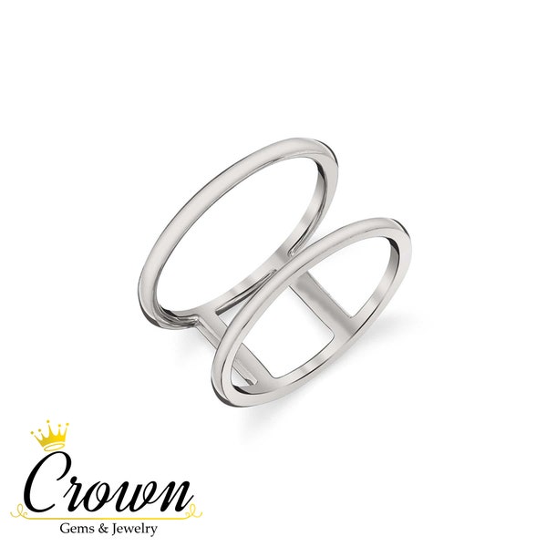 Double Band Ring - Etsy