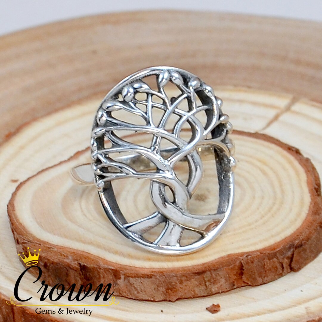 Tree of Life Ring, Family Tree Ring, Tree Ring, Celtic Tree Ring ...