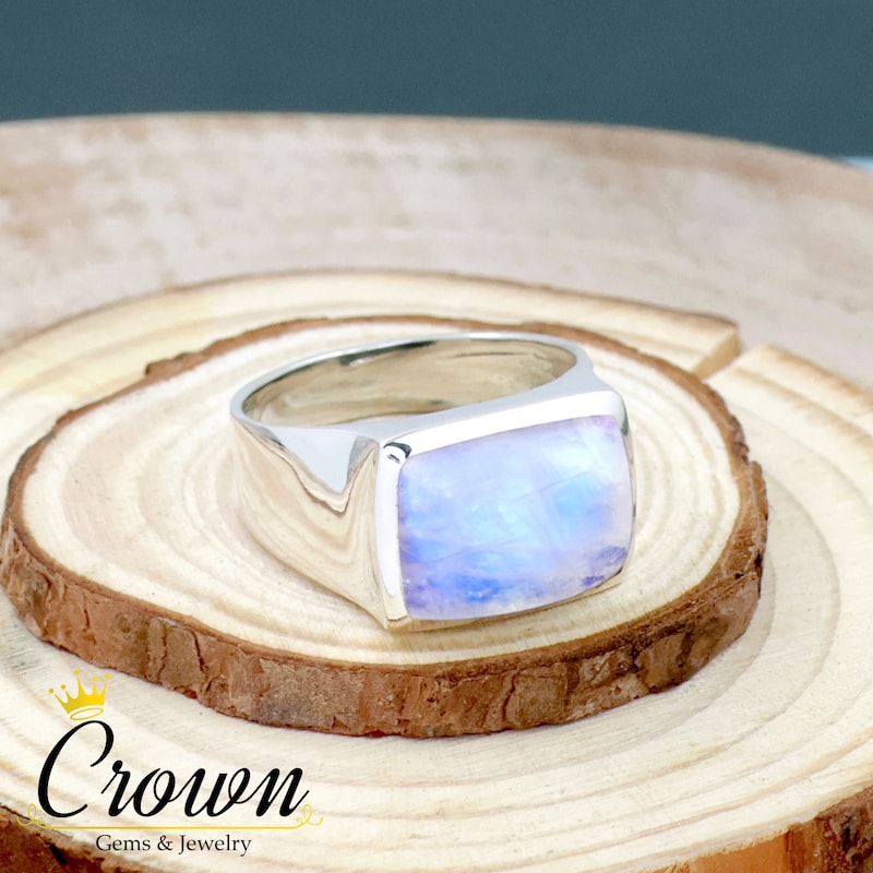 Mens Moonstone Ring - Etsy