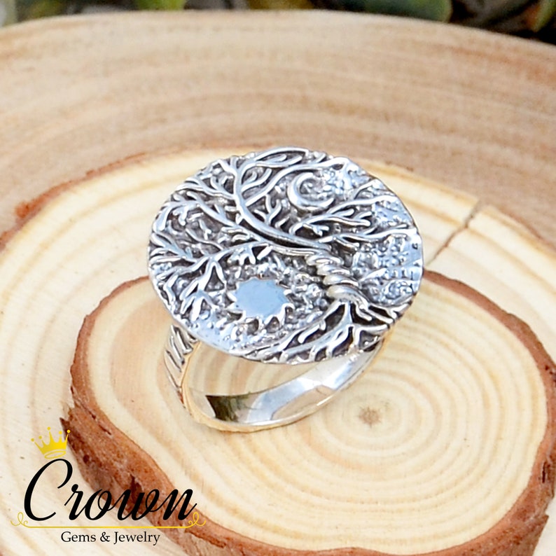Tree of Life Ring Silver Tree Ring Tree Branch Ring Nature - Etsy
