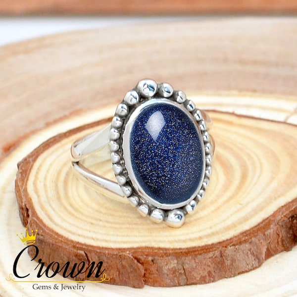 Goldstone Ring - Etsy