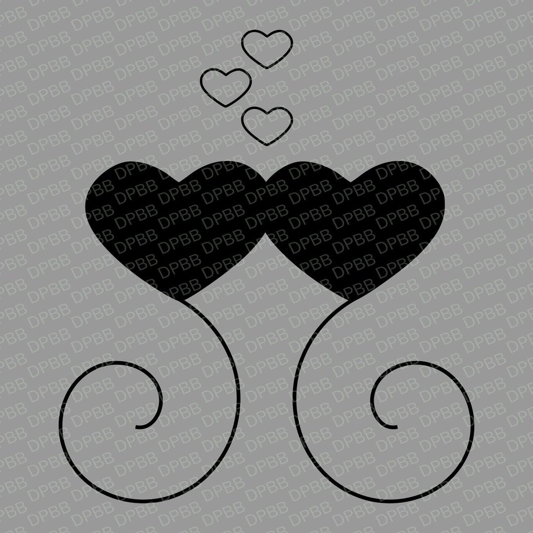 Heart SVG, Heart PNG, Heart Flourish SVG, Heart Bundle Svg, Two Hearts ...